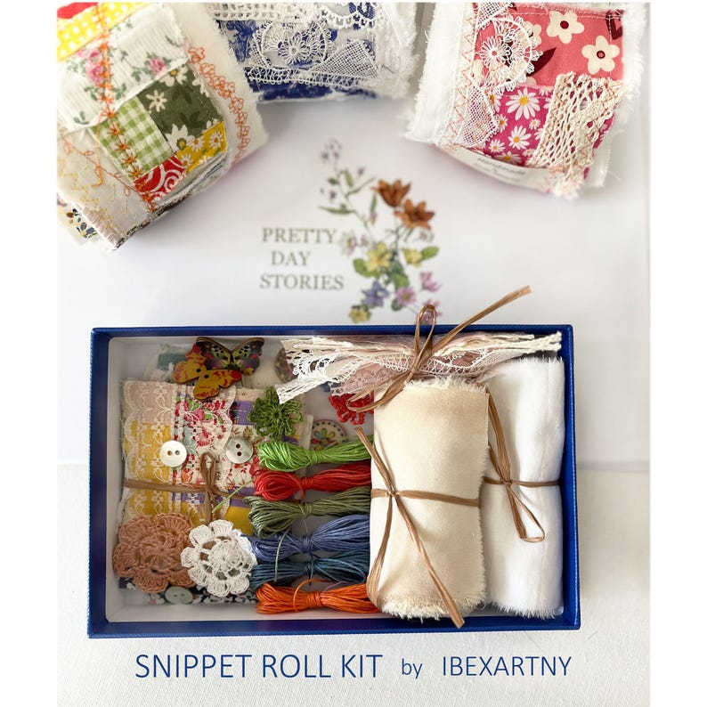 DIY Snippet Roll Kit: Textile Art Supplies, Fabric Scraps ...