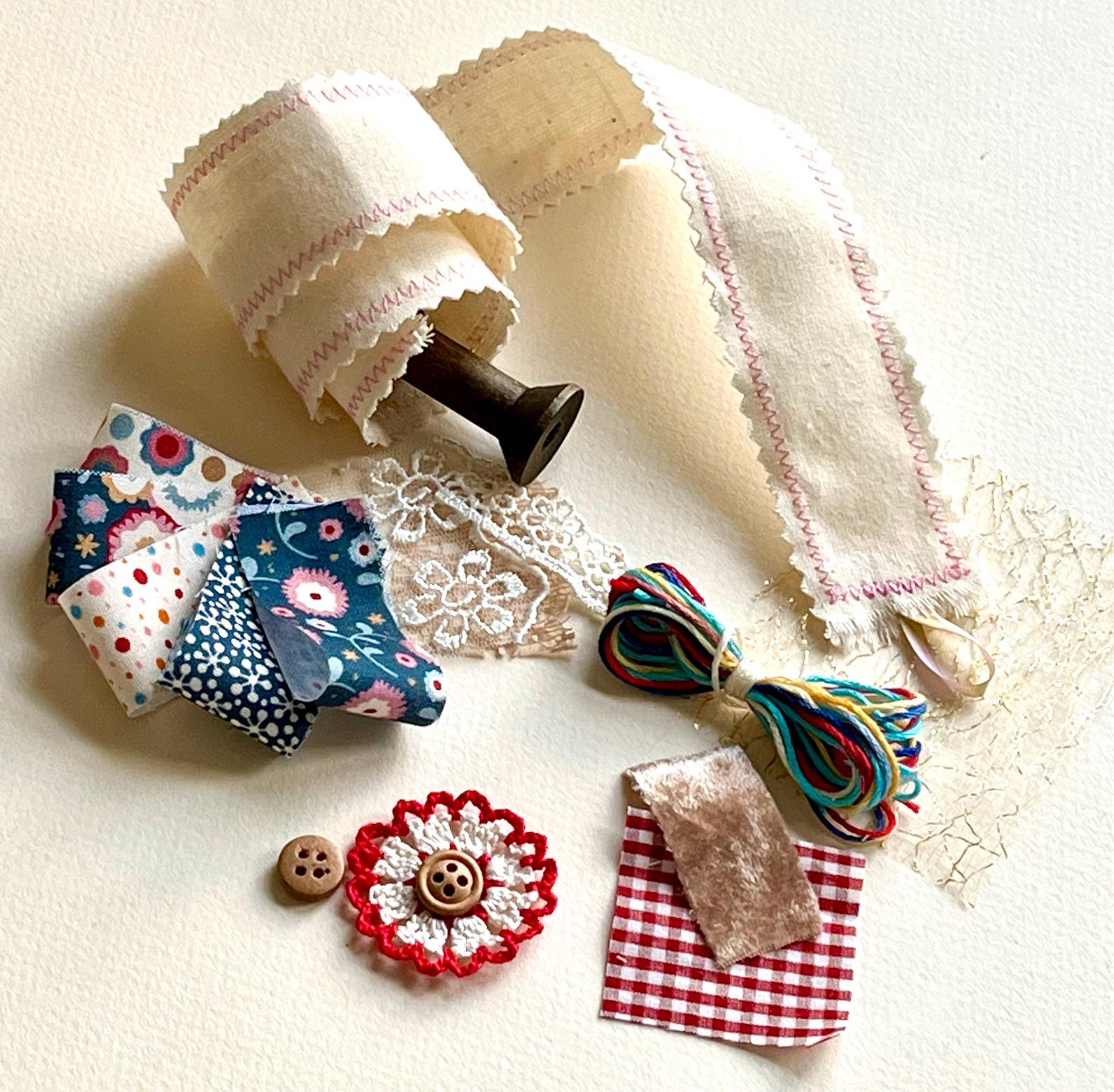 FABRIC™ Mindful Bohemian Slow Stitch Scroll Kit – Antique Romantic - Etsy