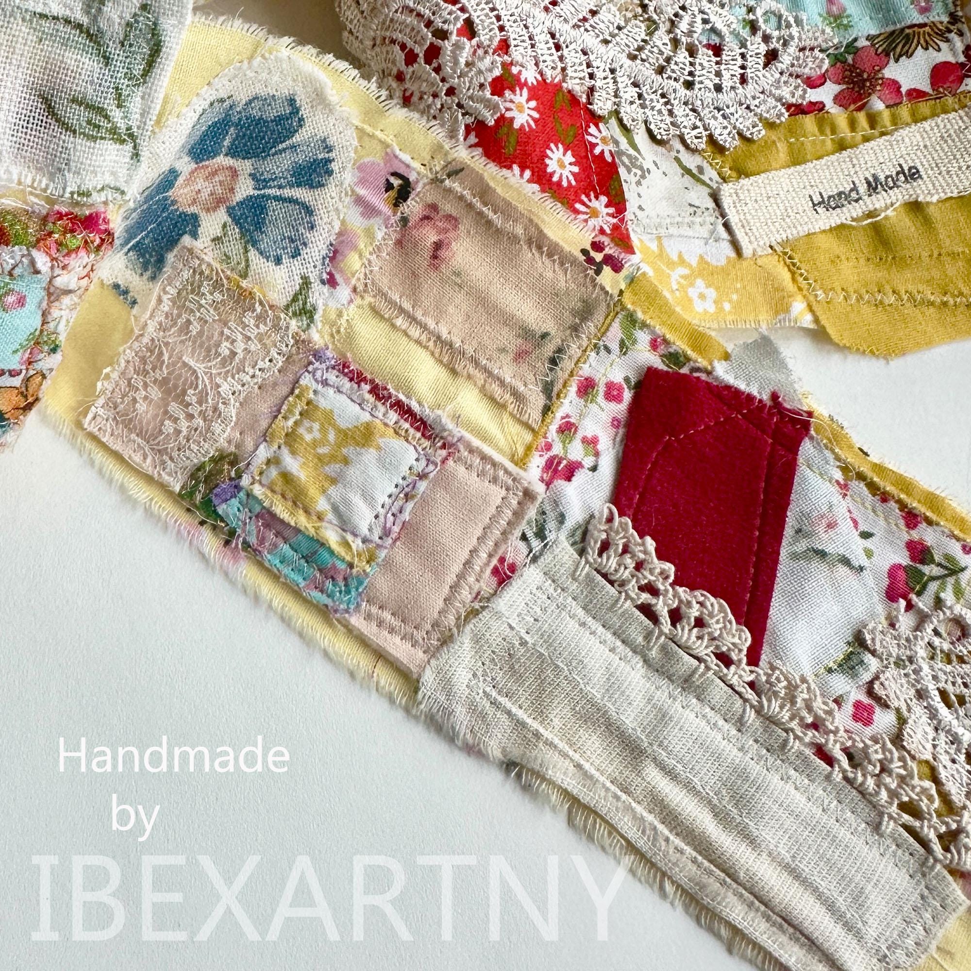 Snippet Roll, Vintage & Modern Mixed Fabric, Handmade Snippet Roll,3 ...