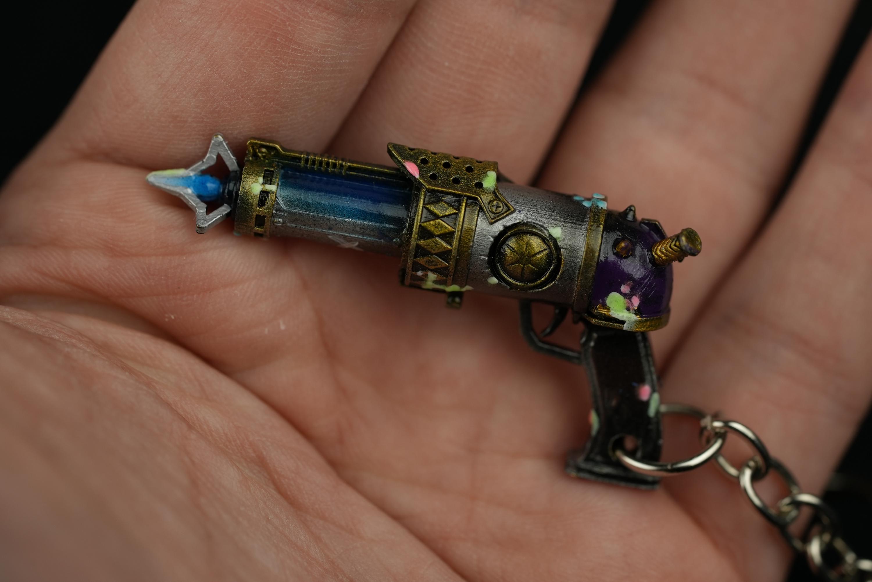 Jinx Zipzap Gun Metal Keychain | Glow in the Dark Paint - Etsy