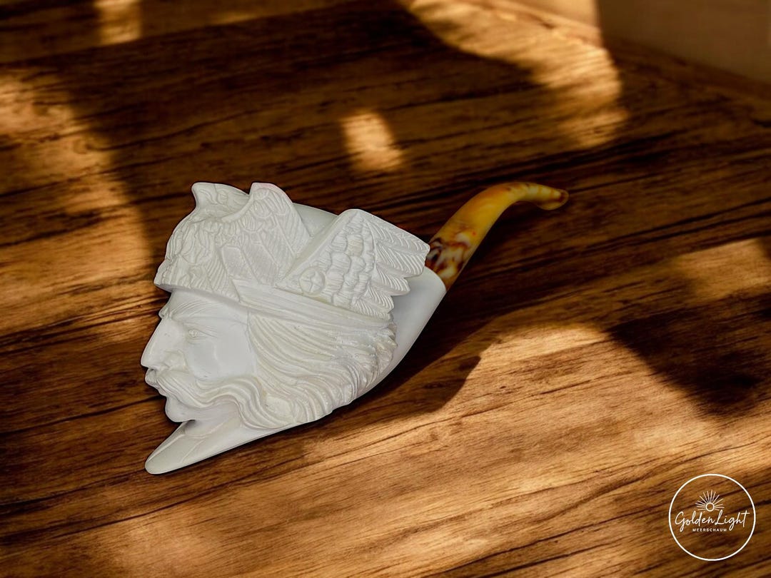 Odin's Guardian Meerschaum Pipe Hand-carved Mythological Smoking Pipe ...