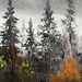 Burning Forest Oil Painting on Canvas, Emotional Wildfire Artwork ...