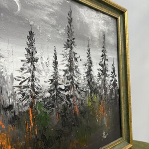 Burning Forest Oil Painting on Canvas, Emotional Wildfire Artwork ...