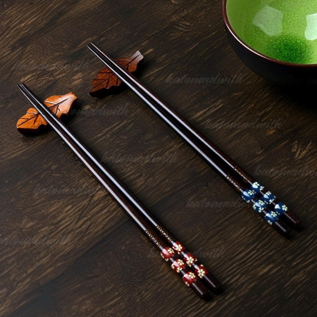 Personalized Chopsticks, Cherry Blossom Chopsticks, Japanese and Korean ...
