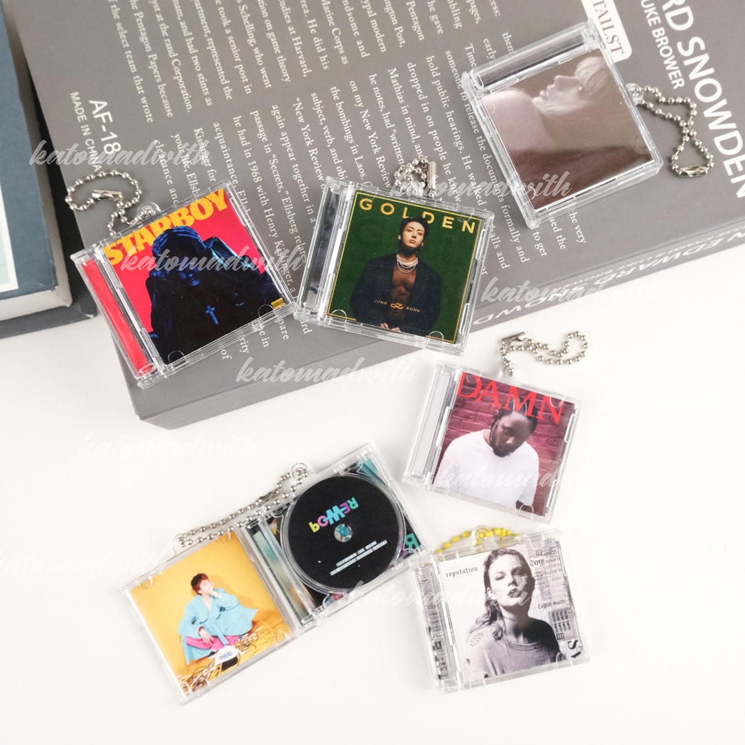 Customized Album CD Photo Keychain With NFC, Mini Album NFC Keychain ...
