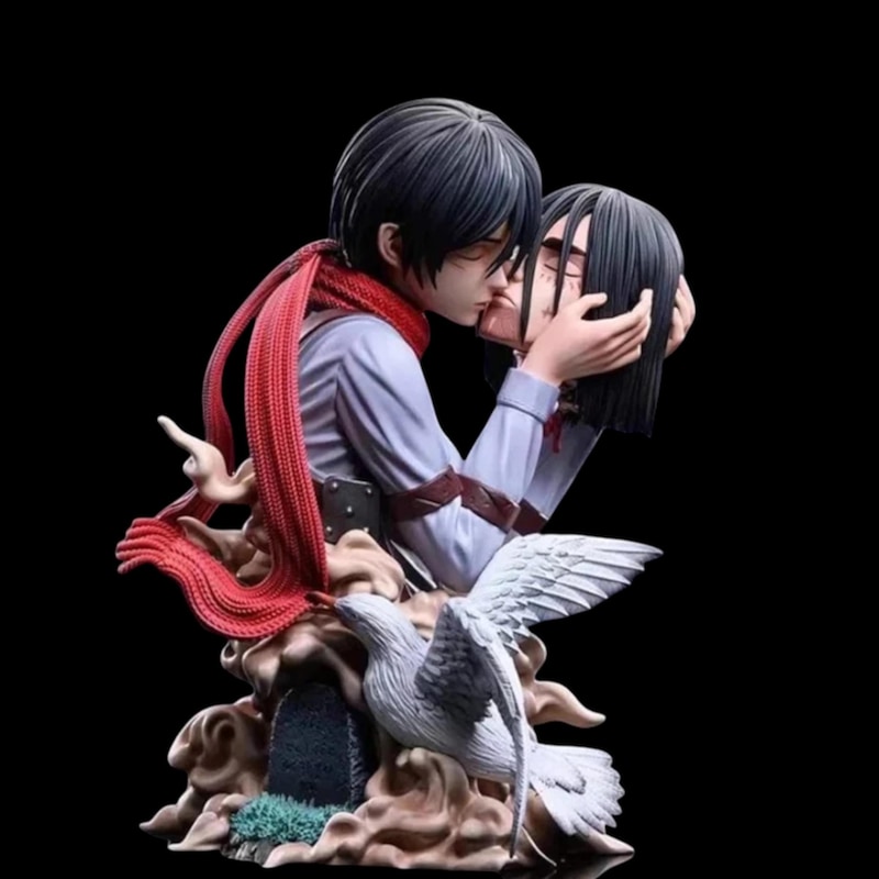 Mikasa and Eren Figure - Etsy