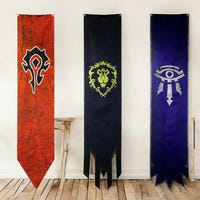 Horde Banner || Orgrimmar Flag | Wow Wall Decor | Gift for Gamer | Game ...