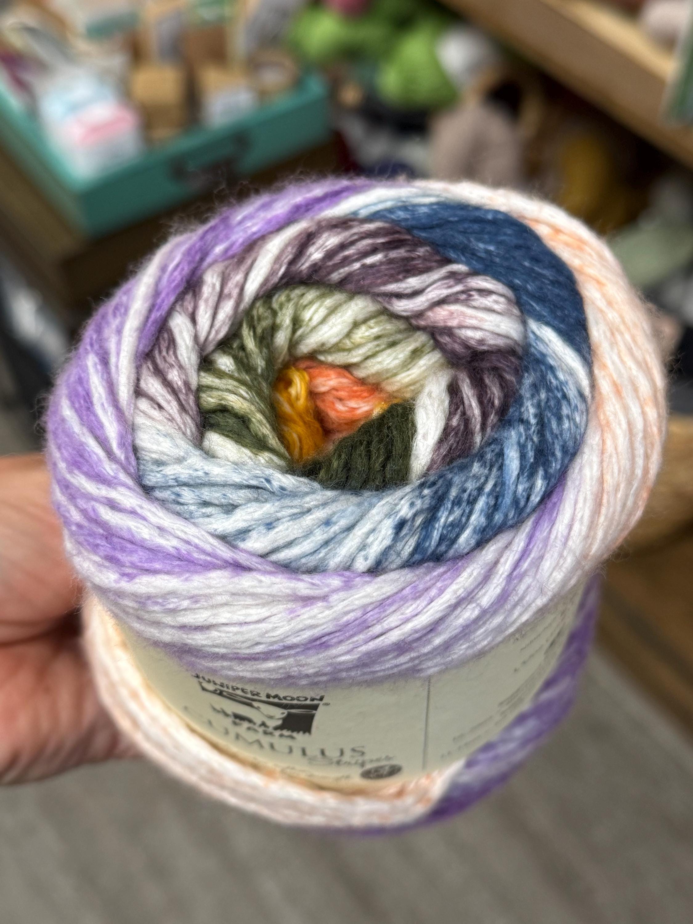 Juniper Moon Cumulus Stripes/rainbow/degrade, Cotton Yarn, Local Yarn ...