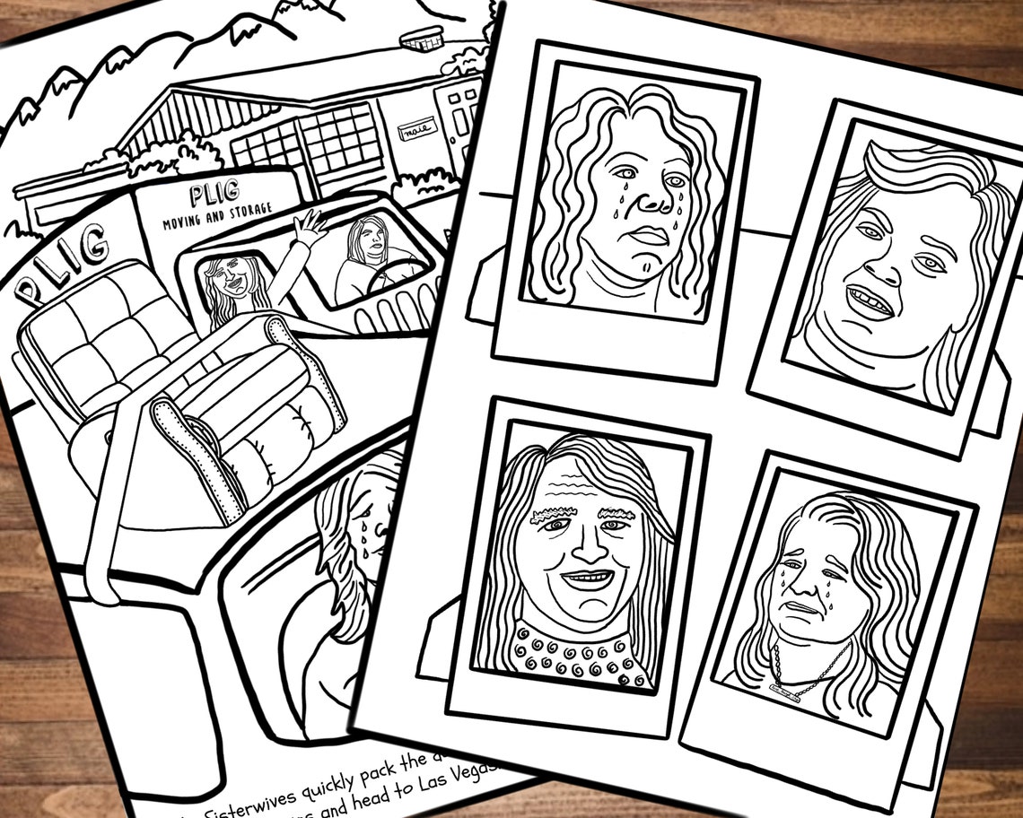 SISTERWIVES Adult Coloring Book Reality TV Gift Polygamy Las | Etsy