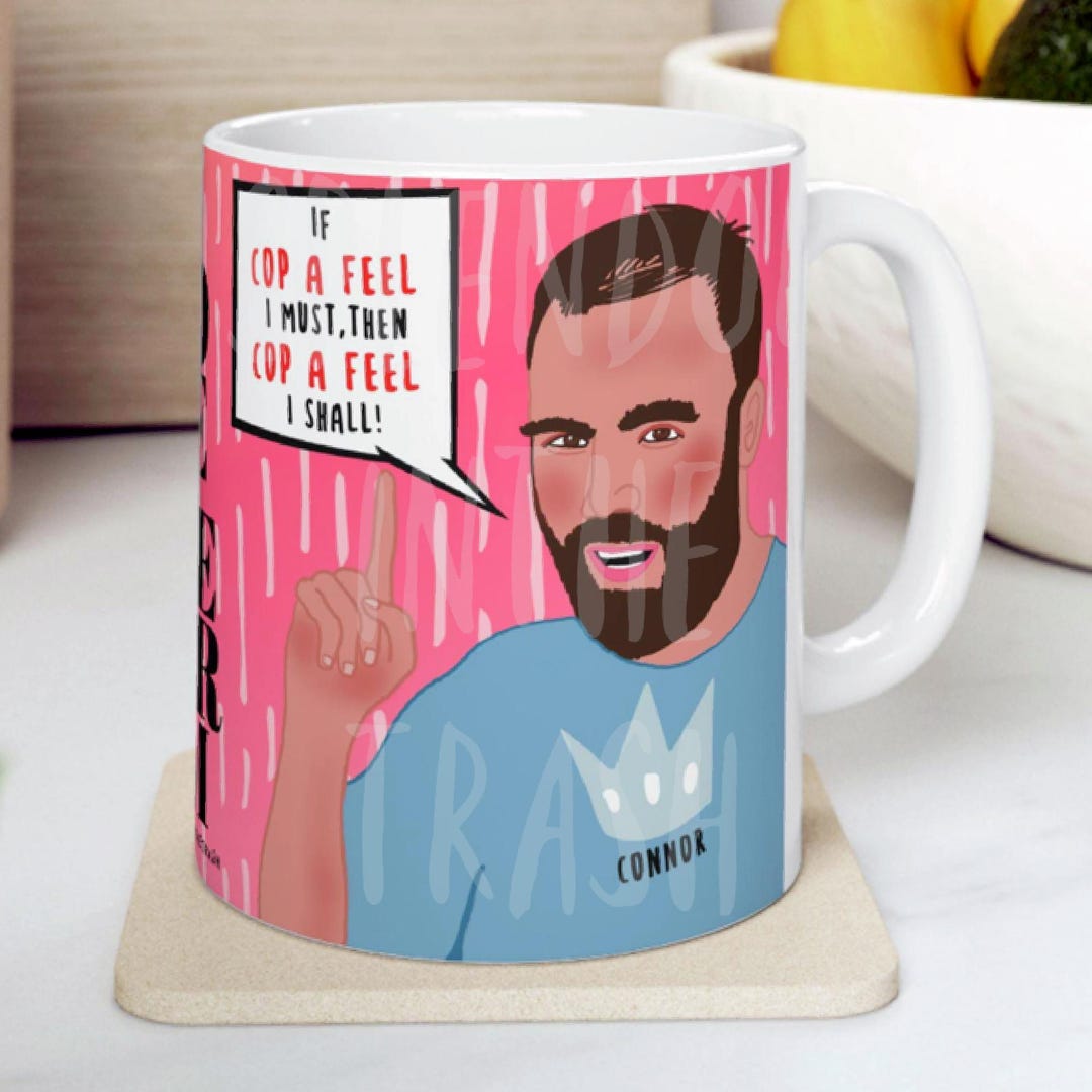 Love on the Spectrum "cop a Feel" Connor Funny Ceramic 11 Oz & 15 Oz ...
