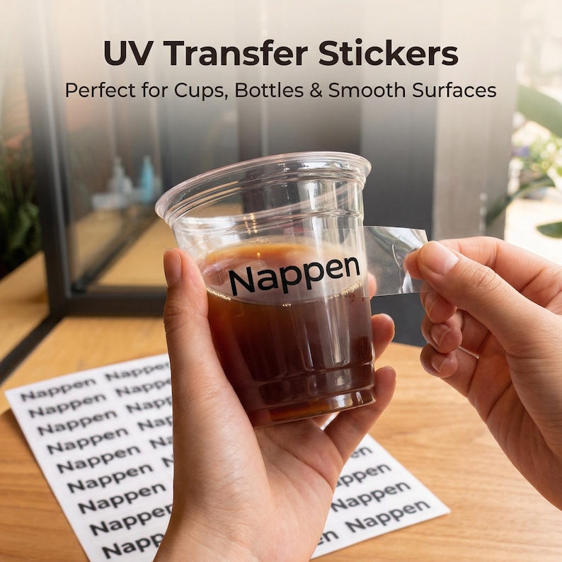 Personalized Logo Stickers | Custom Metal UV DTF Transfer Decals for ...