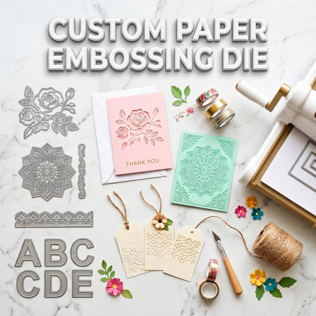 Custom Paper Embossing Die | Metal Cutting Dies Set of 5 | Personalized ...