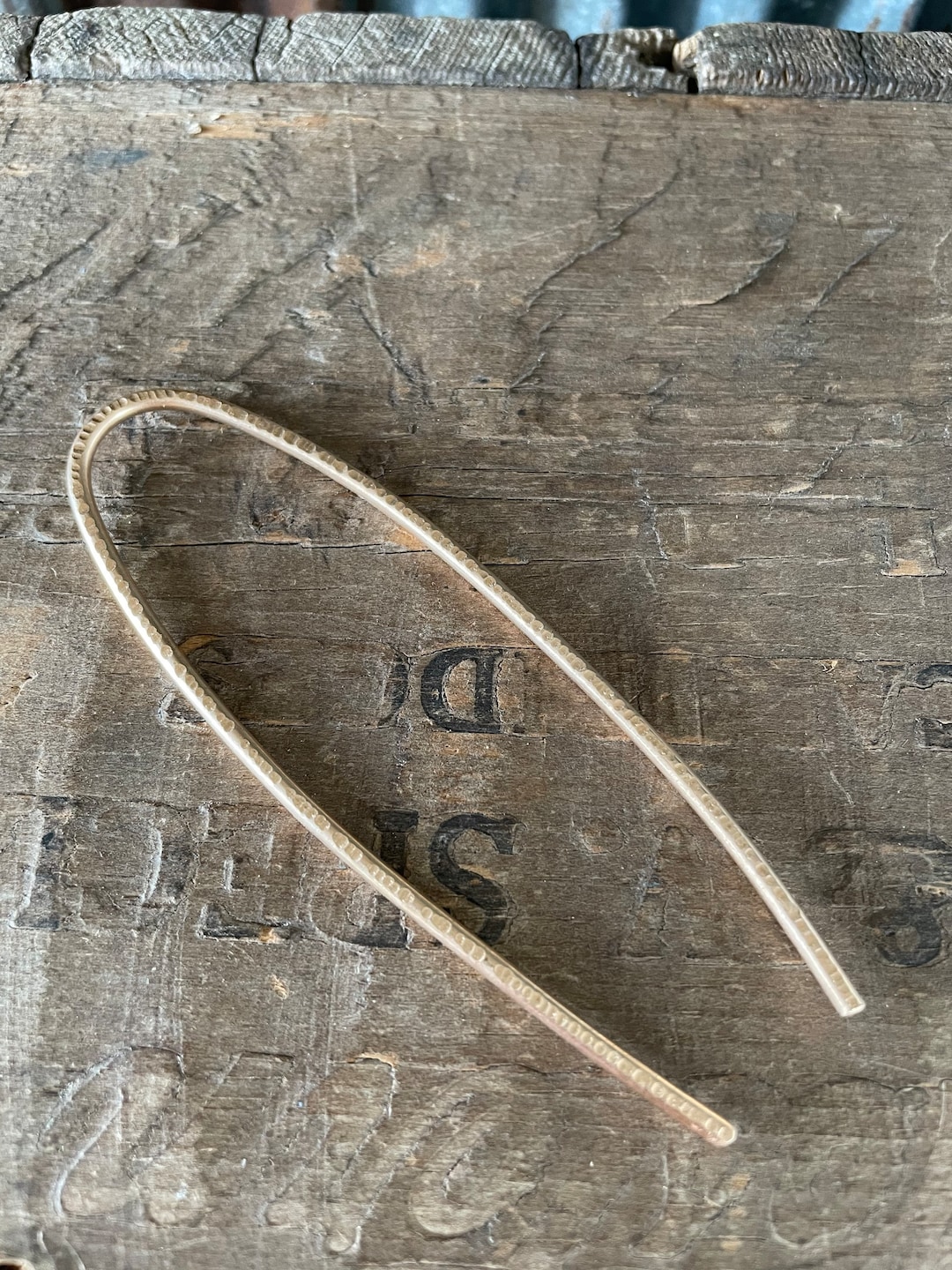 French Style Hair Pin Bronze Metal Hand Forged Hair Pin for Thick Long ...