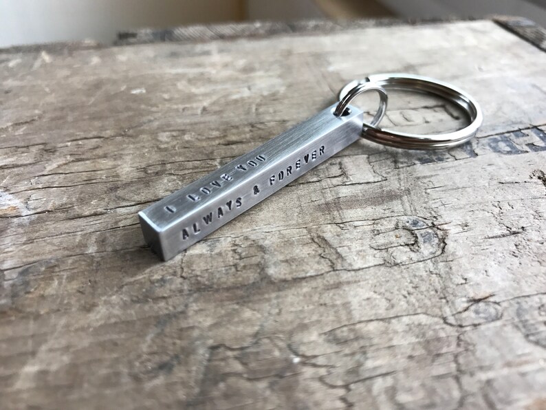 Gepersonaliseerde man cadeau Ketting Roestvrij Stalen Bar | Etsy
