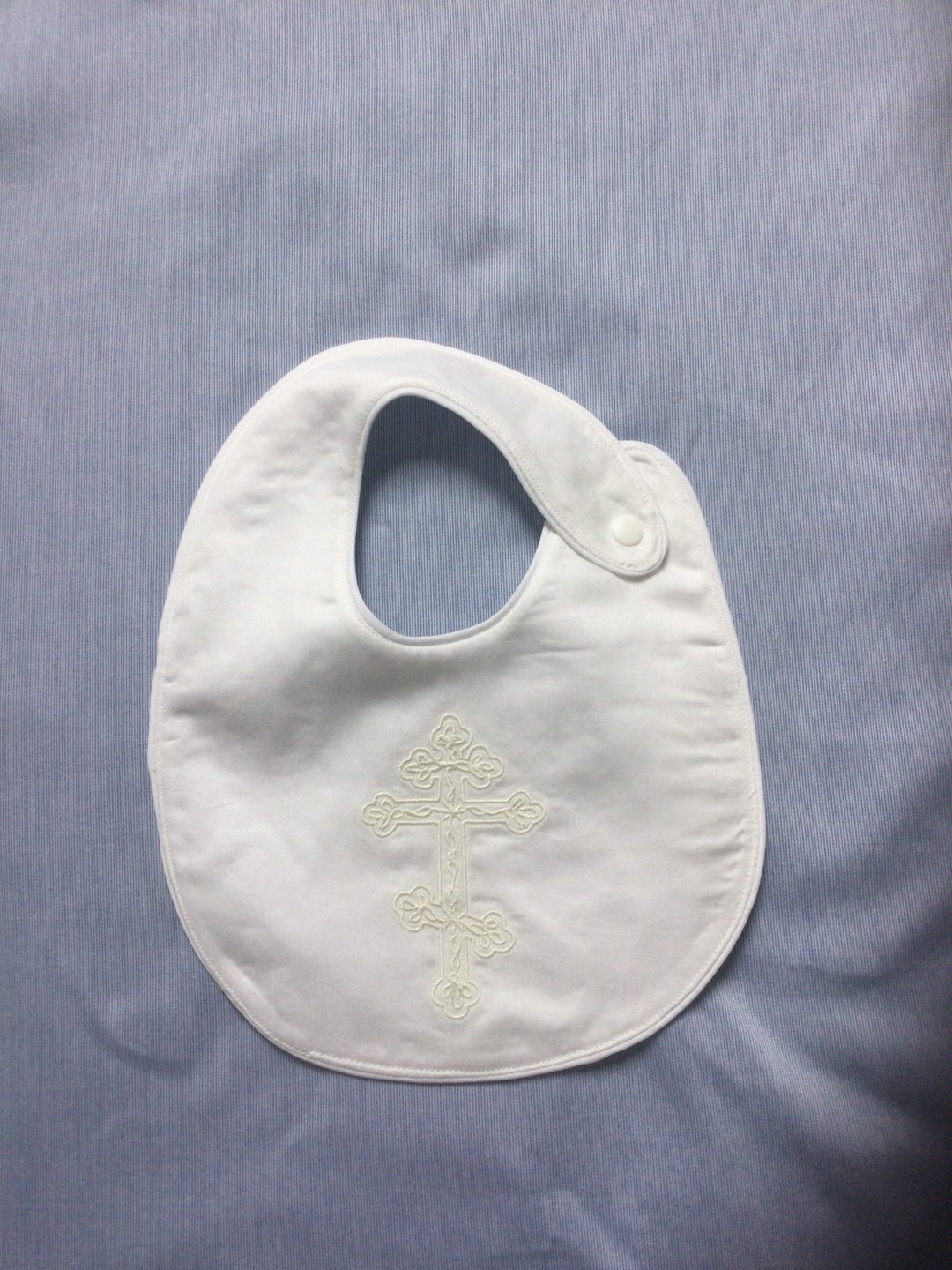 White Christening Bib, Bib With Cross, Religious Bibs - Etsy