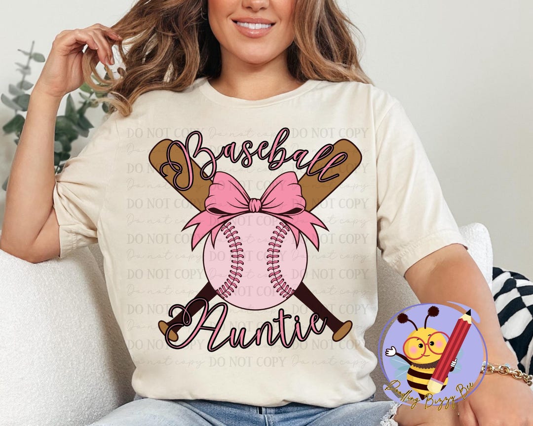 Baseball Auntie PNG Transparent Background Digital Download Design ...