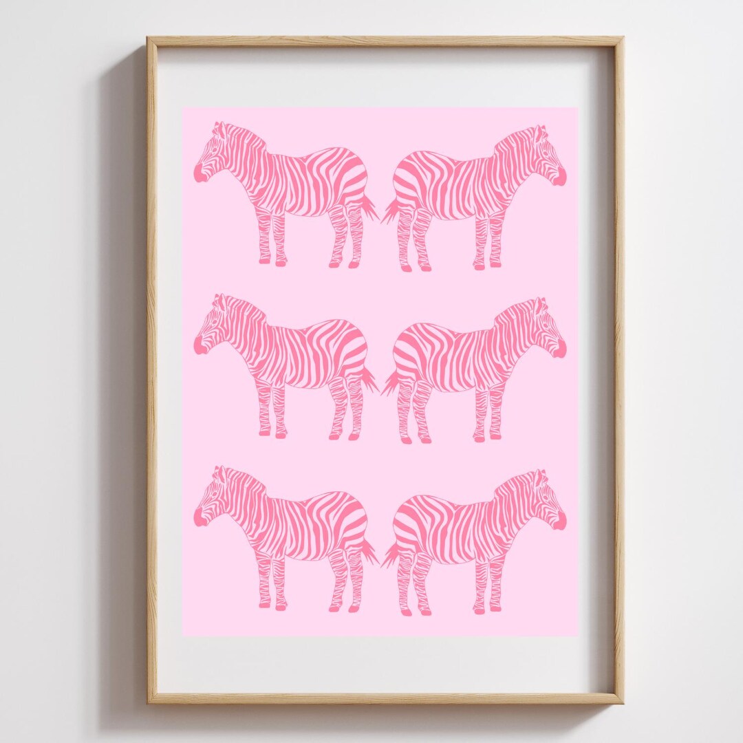 Zebra College Poster Digital Download, Trendy Dorm Decor, Retro Funny ...