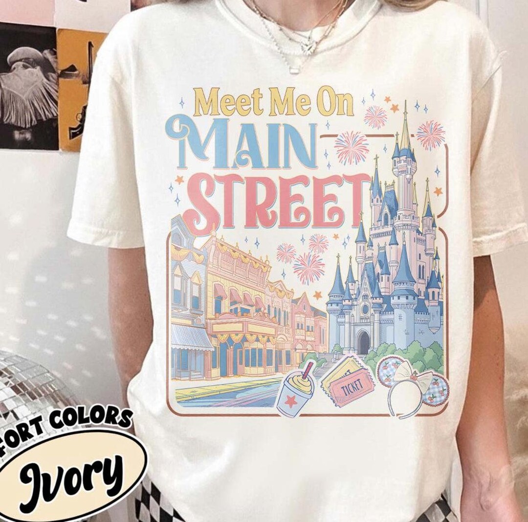 Vintage Meet Me on Main Street Comfort Colors Shirt, Magic Kingdom ...