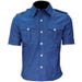 Mens Police Uniform Blue Leather Jacket Shirt - Etsy