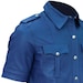 Mens Police Uniform Blue Leather Jacket Shirt - Etsy
