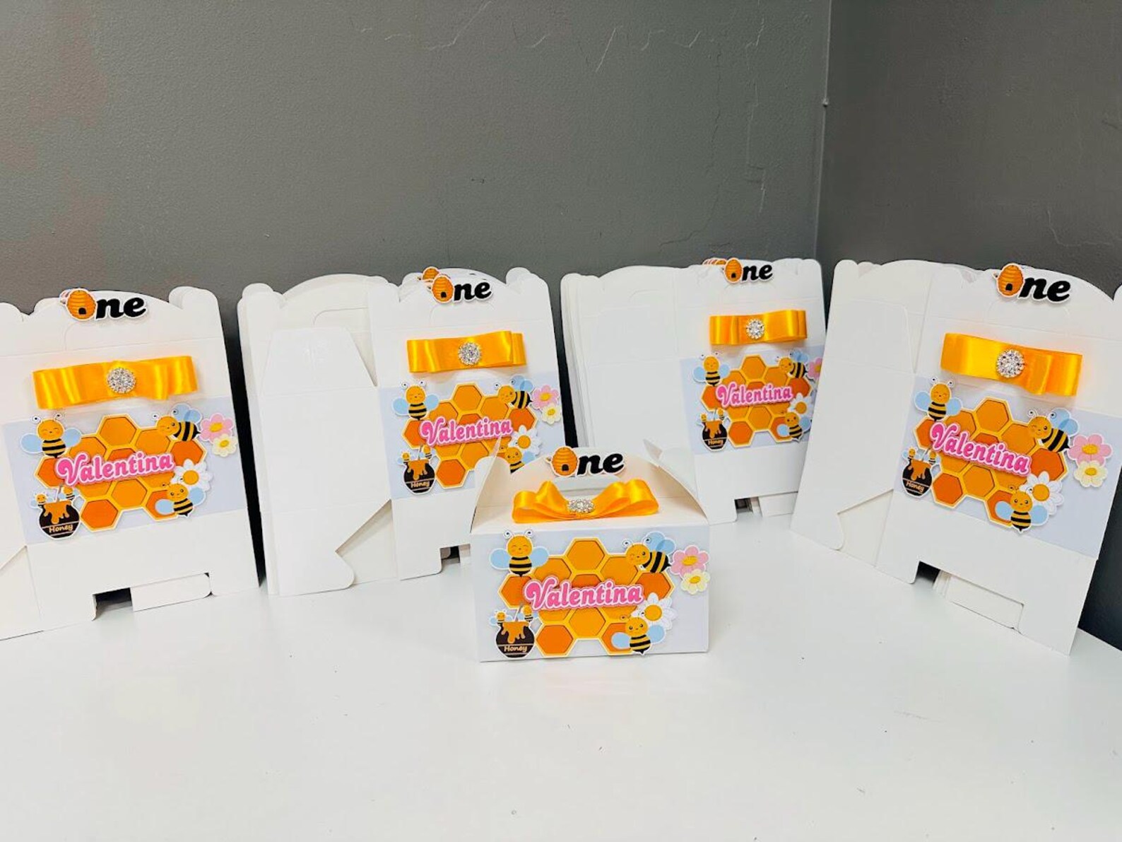 Bee Candy Box, Custom Box, One Bee Birthday. Honey Bee, Sweet Birthday ...