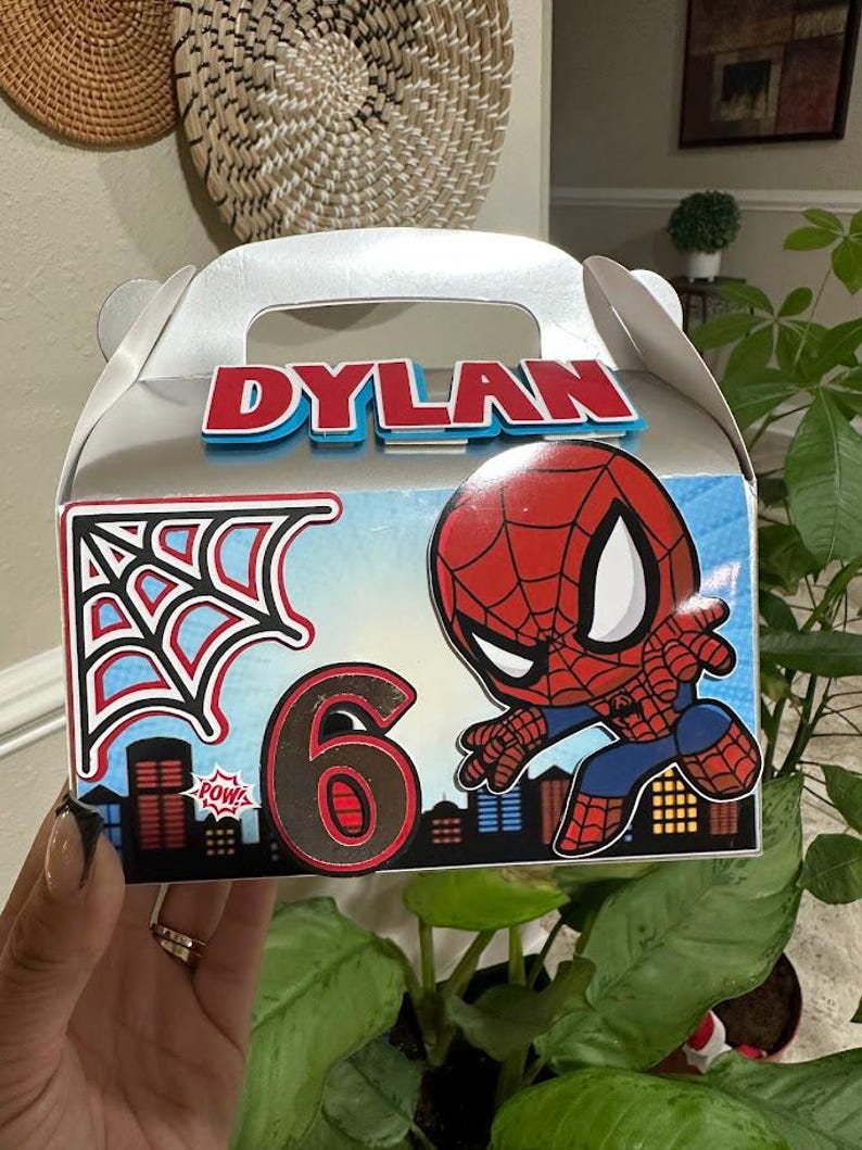 Spiderman Favor Box, Custom Box, Candy Box. 18 Boxes - Etsy