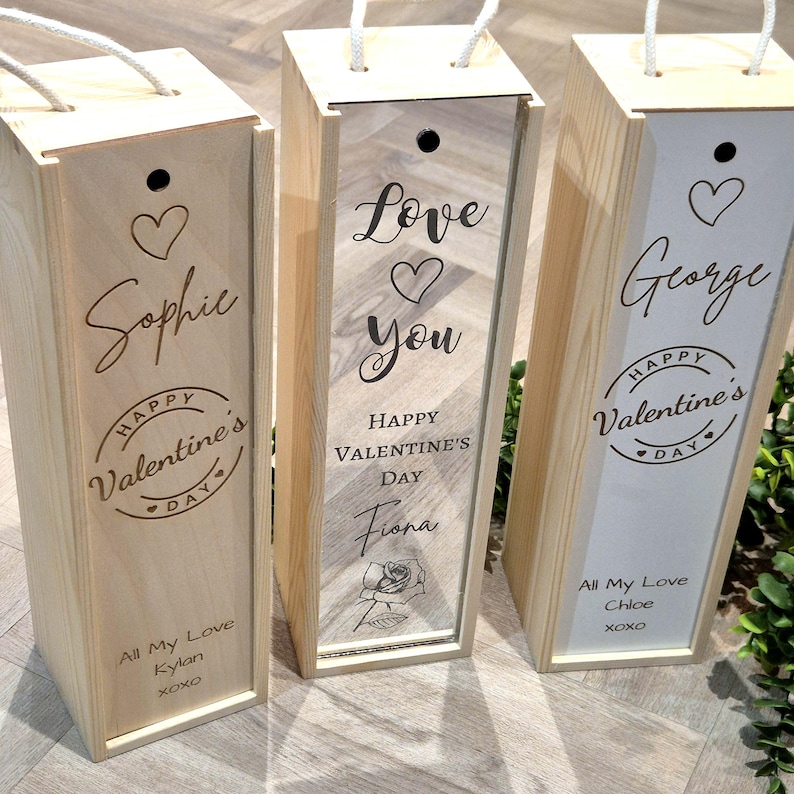 Wooden Wine Gift Box – Keepsake for Any Occasion - Etsy UK