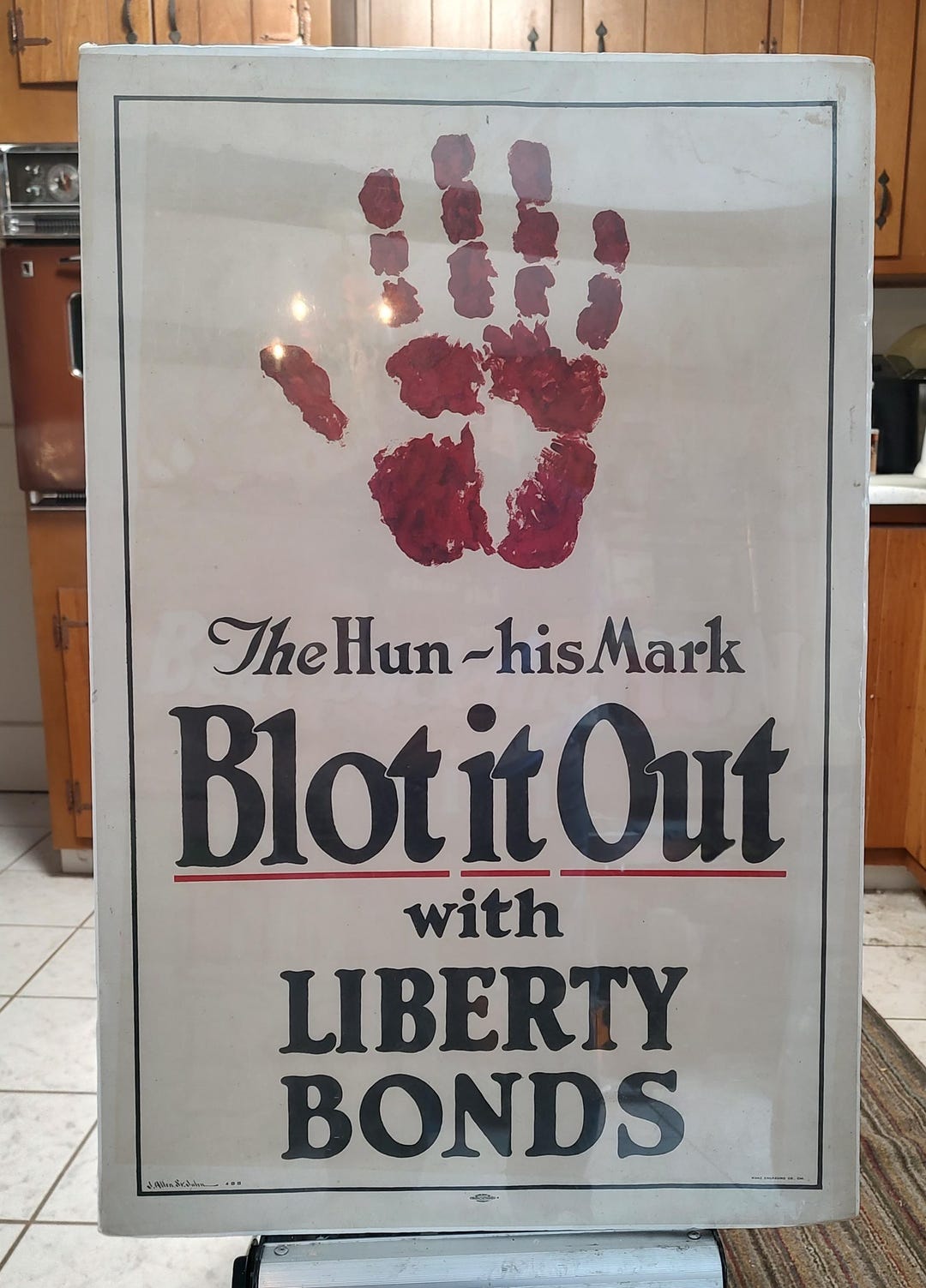 Original WW1 Poster the Hun-his Mark. Blot It Out With Liberty Bonds ...