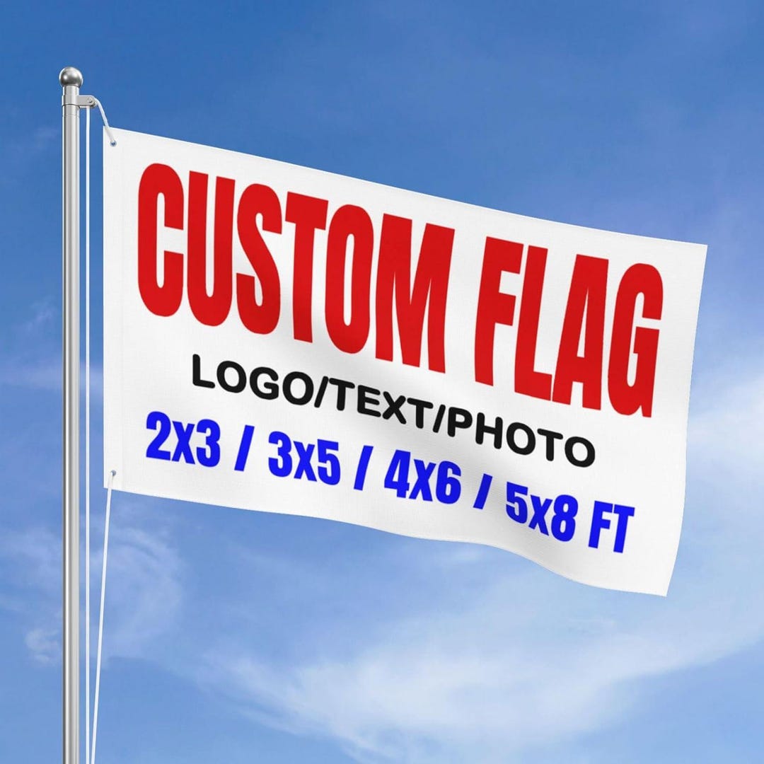 Custom Flag, Double Sided Custom Advertising Flag, 3 Layer Polyester ...