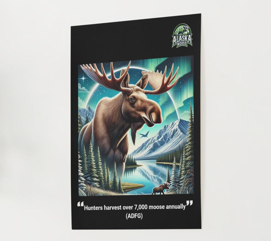 Alaska Moose Conservation Poster - Etsy