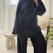 Women’s Winter Coudroy Rib Warp Over Kimono Style Matching Coord Set ...