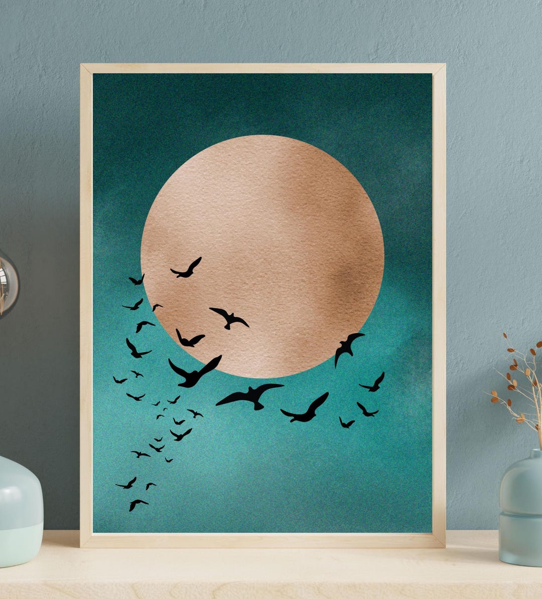 Full Moon Art Print, Wall Art, Wall Art Moon, Trendy Wall Art ...