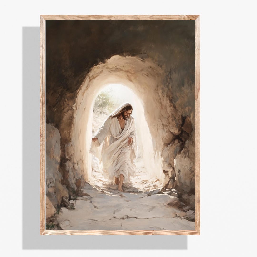 Jesus Christ Resurrection Art: Easter He is Risen Print (digital ...
