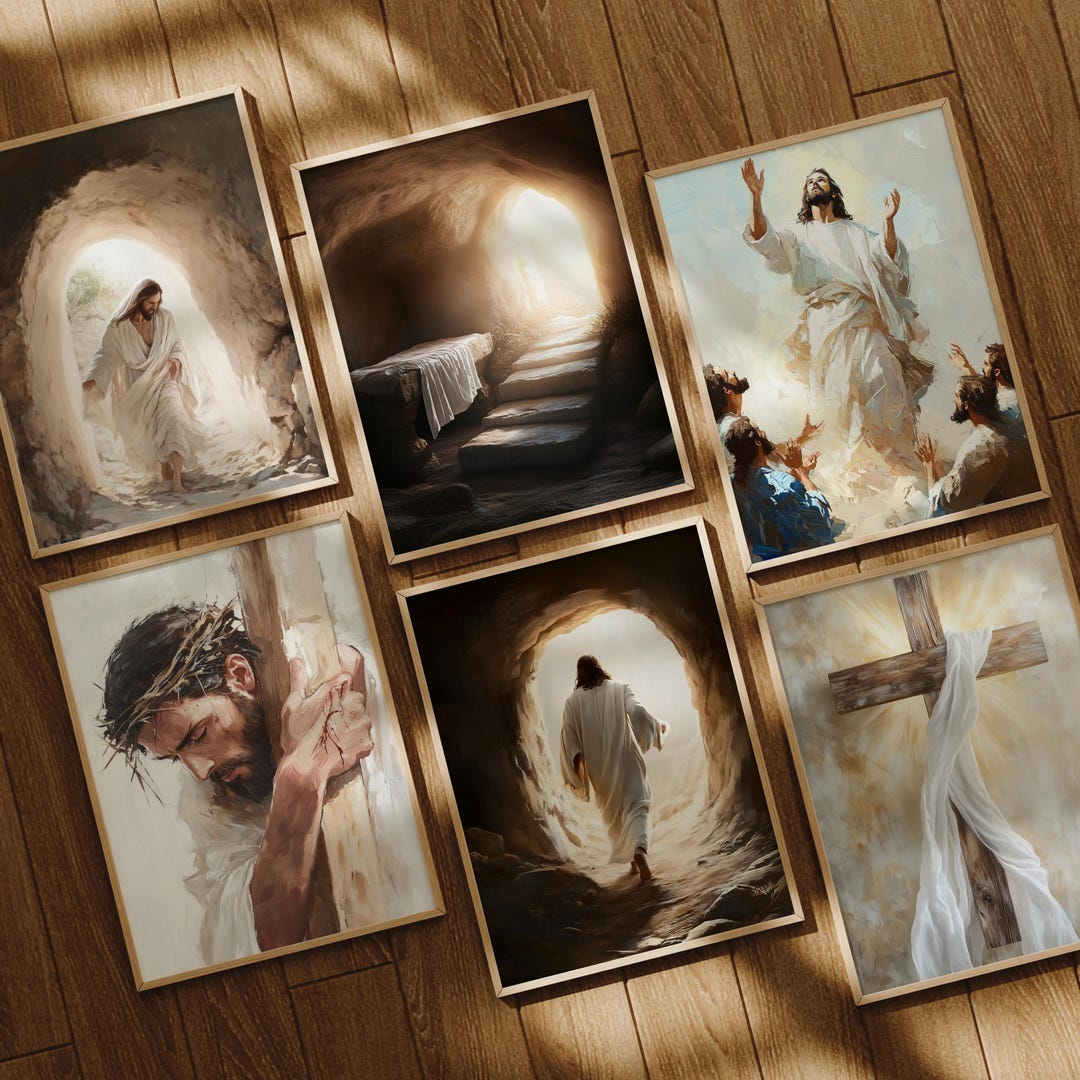 Easter Lent Bundle, He is Risen, Empty Tomb, Jesus Carrying the Cross, the Resurrection, the ...