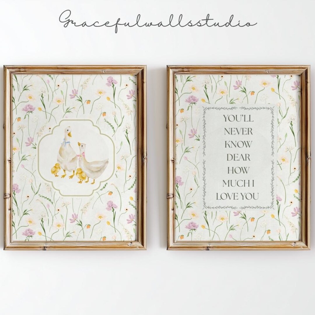 You'll Never Know Dear Nursery Wall Art Set, Farmhouse Girl's Room ...