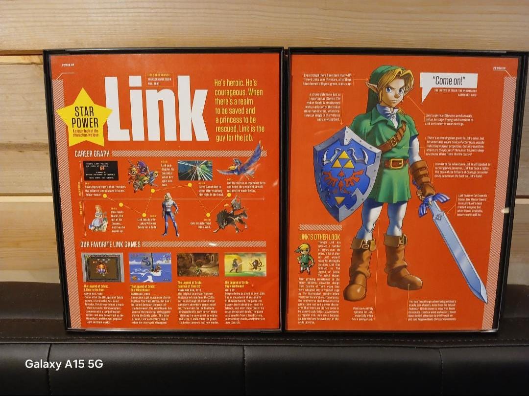 Legend of Zelda 8x10 Vintage Framed Poster - Etsy