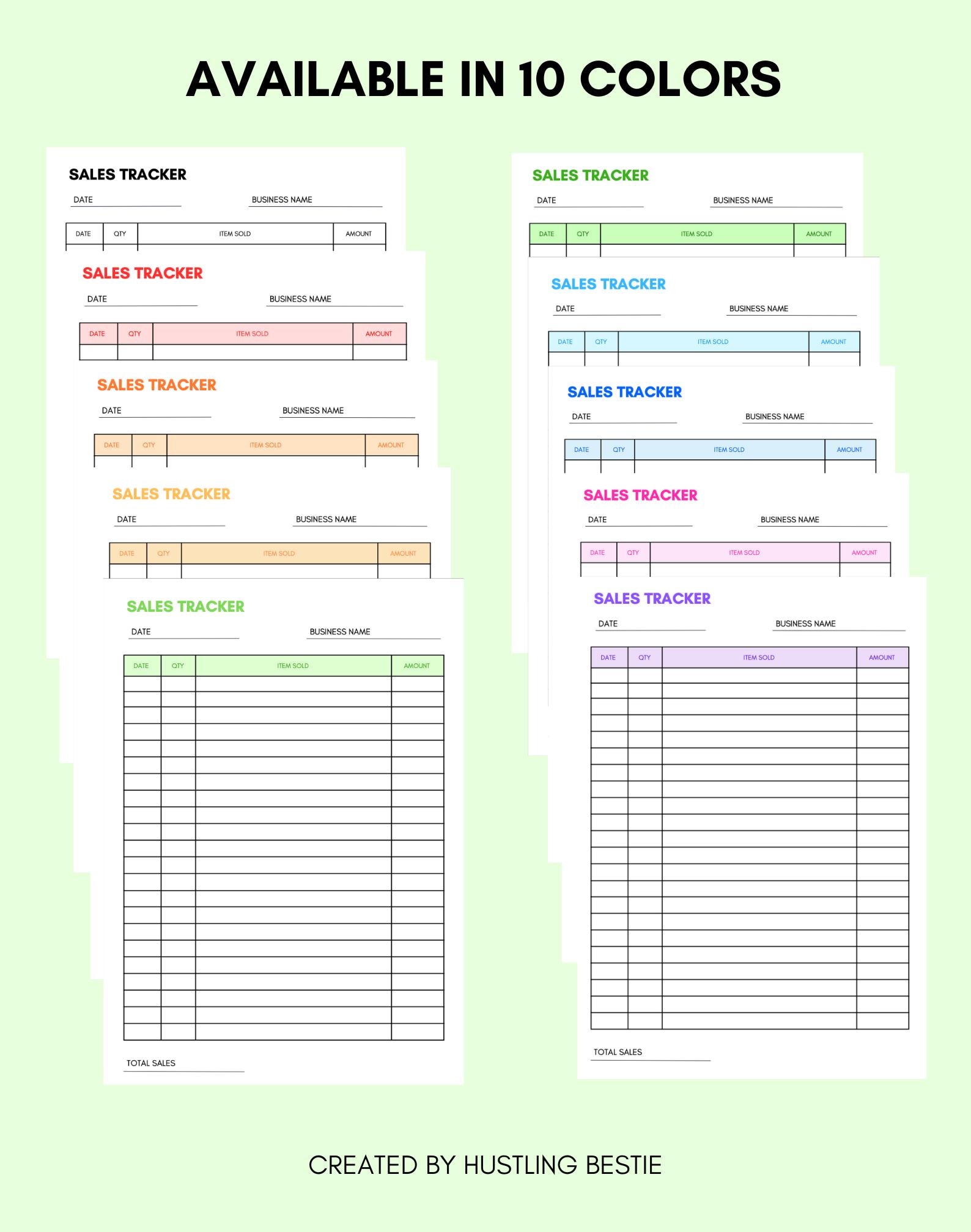 Sales Tracker Printable - Etsy
