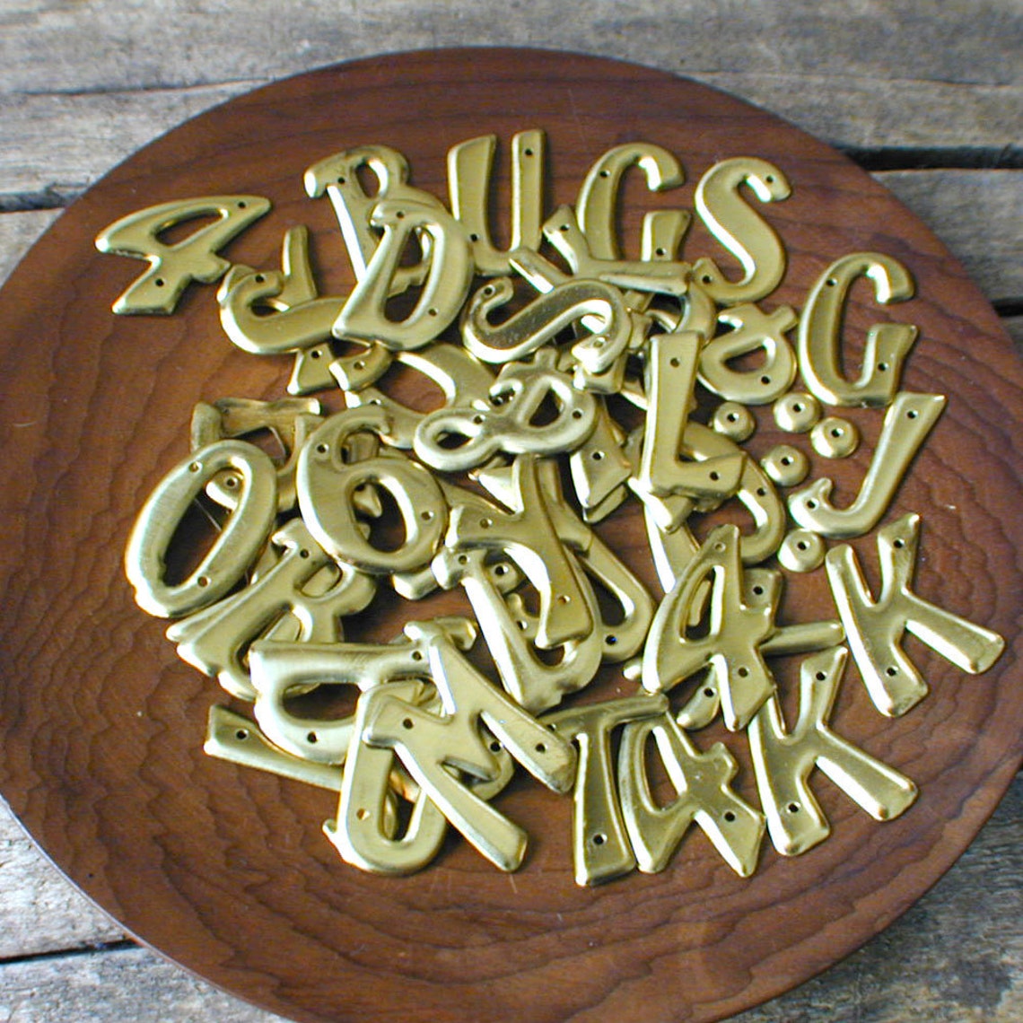 Vintage Brass Letters And Numbers Etsy