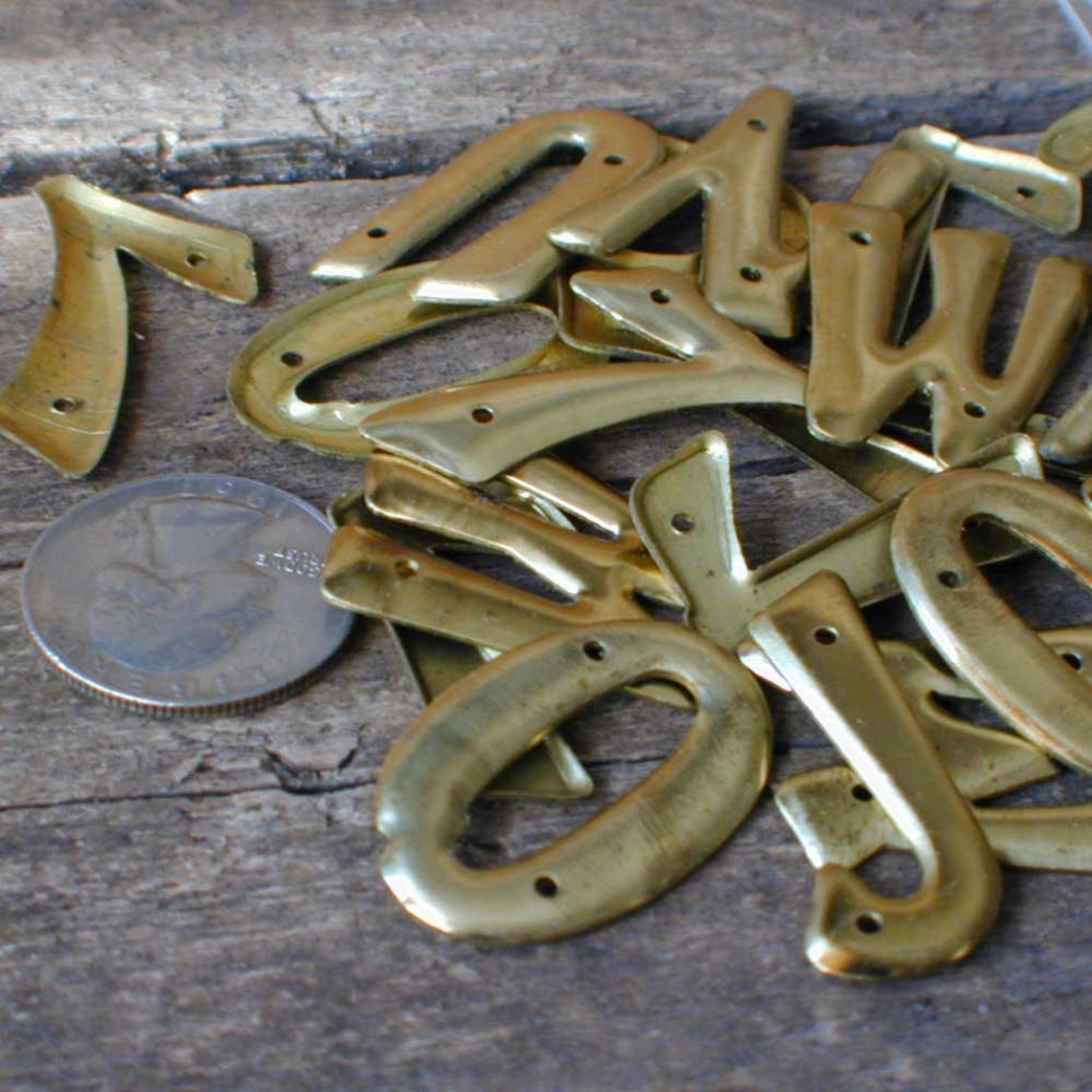 Vintage Brass Letters And Numbers Etsy