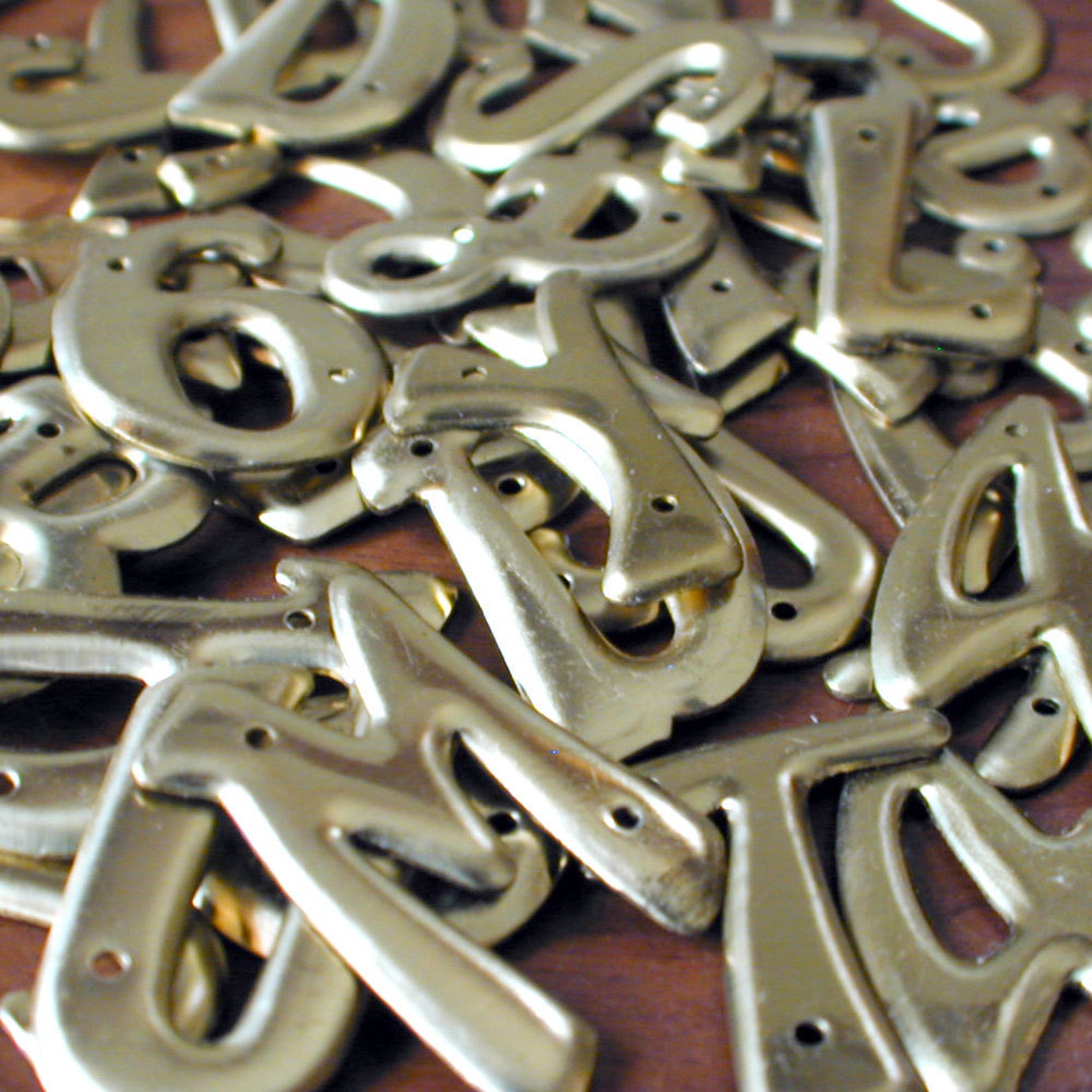 Vintage Brass Letters And Numbers Etsy