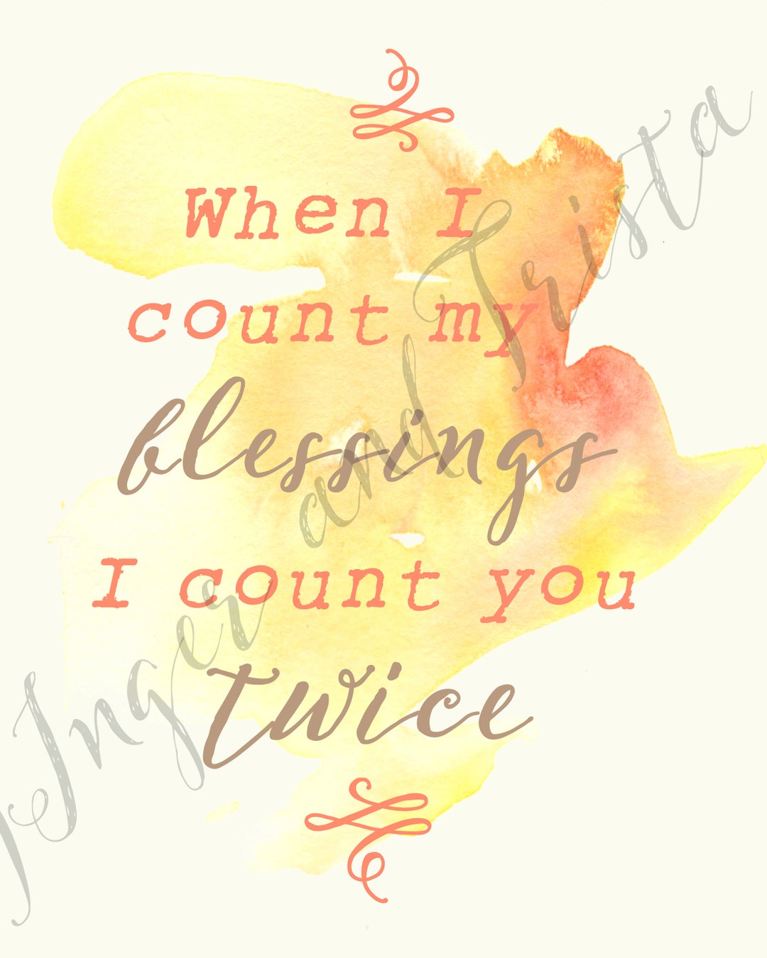 When I Count My Blessings Printable - Etsy
