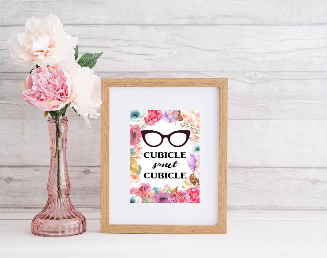 Floral Cubicle Sweet Cubicle 8x10 Digital Print - Etsy