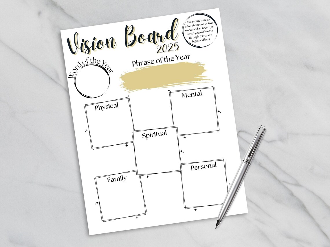 2025 Goal Planning: New Years Resolution & Year in Review Printable ...