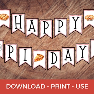 Pi Day Printable Decorations, Pi Day Party Banner Printables, Classroom ...