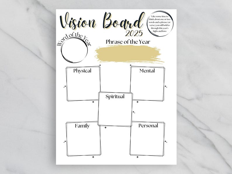 2025 Goal Planning: New Years Resolution & Year in Review Printable ...