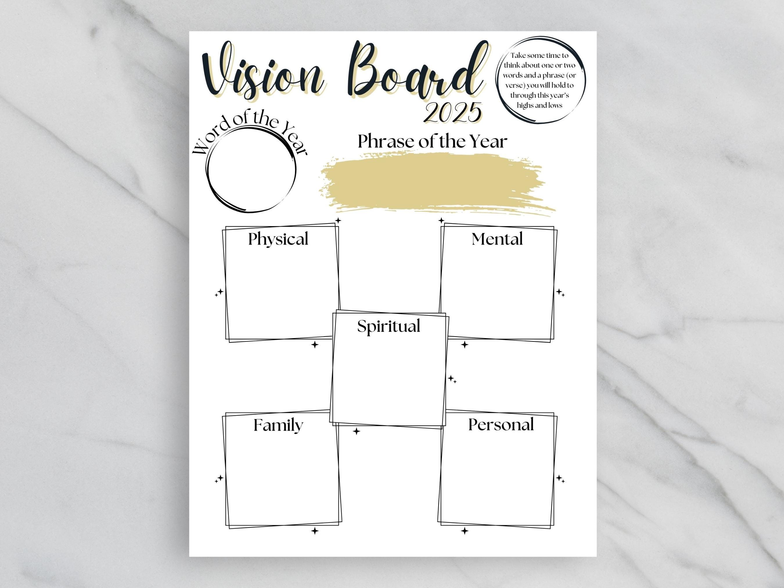 2025 Goal Planning: New Years Resolution & Year in Review Printable ...