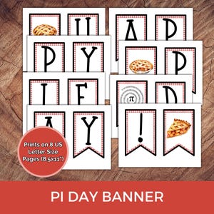 Pi Day Printable Decorations, Pi Day Party Banner Printables, Classroom ...