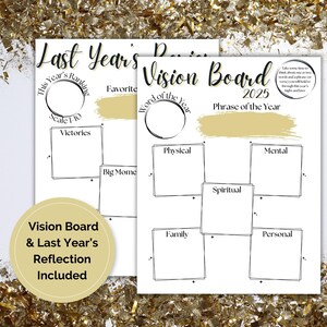 2025 Goal Planning: New Years Resolution & Year in Review Printable ...