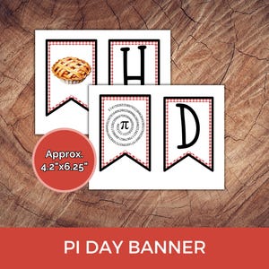 Pi Day Printable Decorations, Pi Day Party Banner Printables, Classroom ...