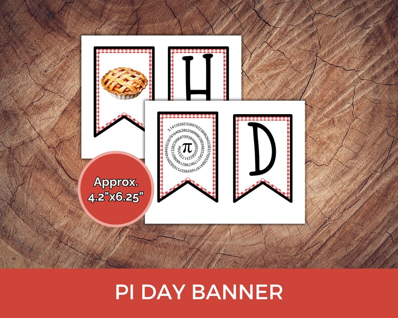 Pi Day Printable Decorations, Pi Day Party Banner Printables, Classroom ...